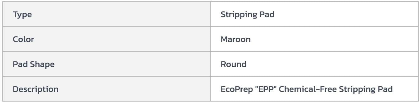 Global Industrial™ 20" EcoPrep "EPP" Chemical Free Stripping Pad, Maro– Centerline Dynamics