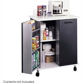 Safco Steel Mobile Refreshment Center, Black - 8963BL– Centerline Dynamics
