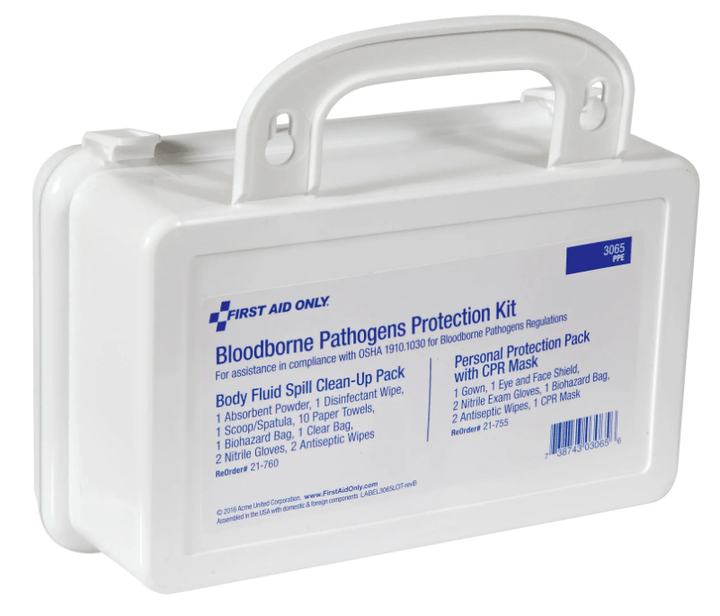 Pac-Kit Small Industrial Bloodborne Pathogens Kit with CPR Mask Weathe ...