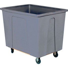 Wesco® Plastic Box Truck 12 Bushel Gray 272513 5" Casters– Centerline ...
