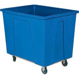 Wesco® Plastic Box Truck 20 Bushel Blue 272524 5" Casters– Centerline ...