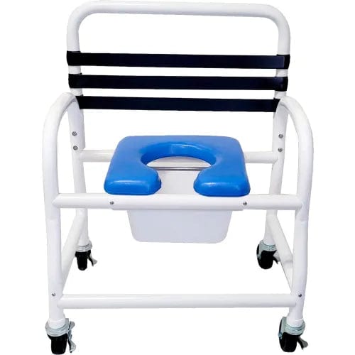Deluxe Shower Commode Chair, Removable Soft Seat, 435 lb. Capacity ...