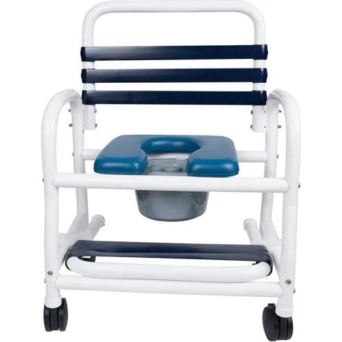 Deluxe Shower Commode Chair, Slideout Footrest, 435 lb. Capacity ...