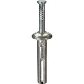 Hammer Drive Anchor - 1/4" x 1-1/4" - Mushroom Head - Alloy Steel - Zi ...