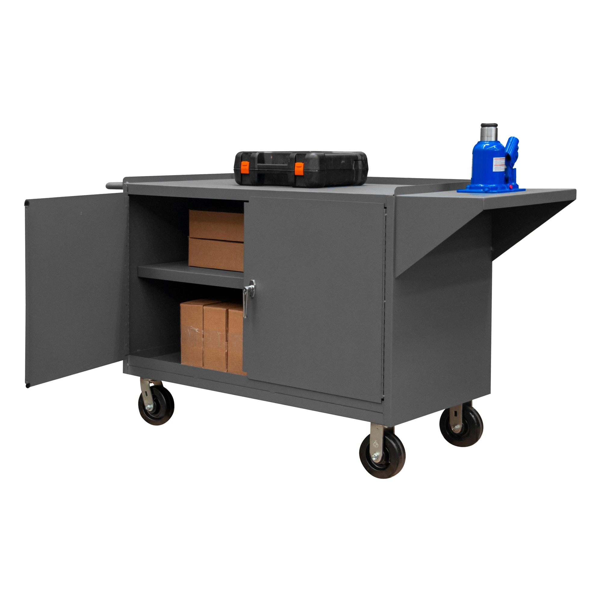 Durham Mobile Bench Cabinet, 1 Shelf, 2 Doors– Centerline Dynamics
