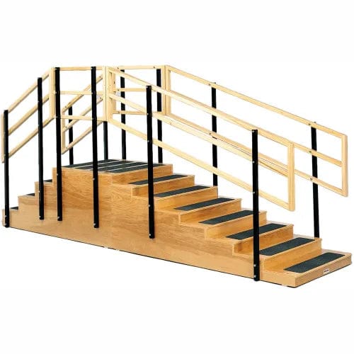 Two-Sided Convertible Training Stairs with Platform, 30" x 30" Platfor ...