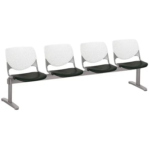 Beam Seating Guest Chairs - 4 Seater - White/Black– Centerline Dynamics