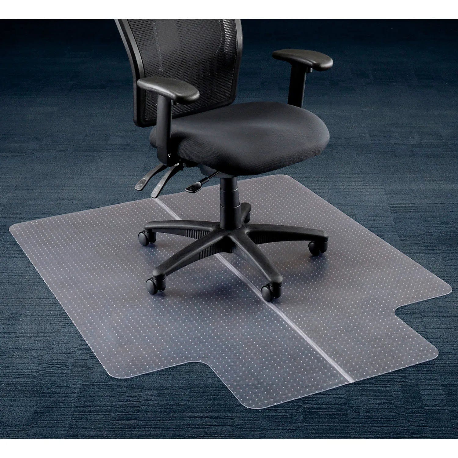 Office Chair Mat for Carpet - 46"W x 60"L with 25" x 12" Lip - Straigh ...