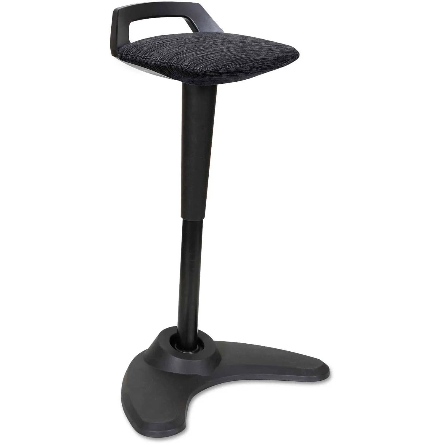 Sit-Stand Perch Stool - Black with Black Base - AdaptivErgo Series ...