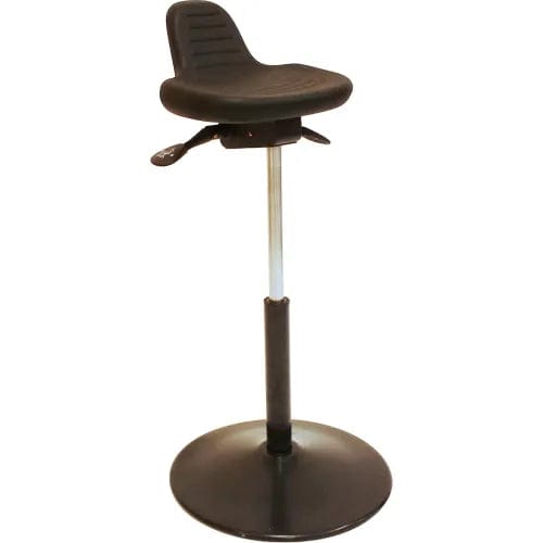 Sit-Stand Pneumatic Height Adjustable Stool, 21"-31" Seat Height, Blac ...
