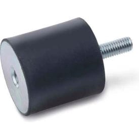 Vibration Mount, 1 Tapped Hole, 1 Threaded Stud, .59" Dia, 10mm H, M4 ...