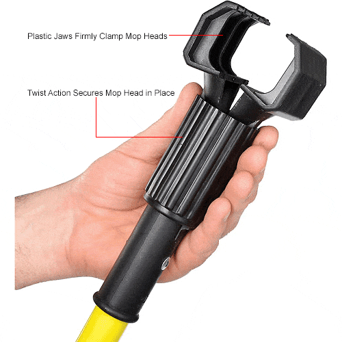 Global Industrial™ Plastic Jaws Mate 1" x 60" Fiberglass Handle ...