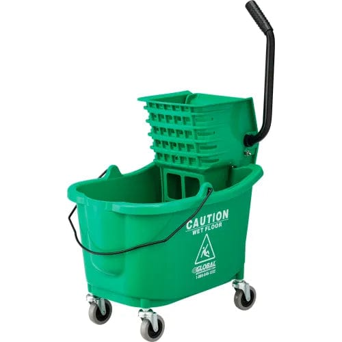 Mop Bucket And Wringer Combo 38 Qt., Side Press, Green– Centerline Dynamics