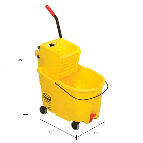 Rubbermaid WaveBrake® 2.0 Mop Bucket & Wringer Combo w/Side Pressure ...
