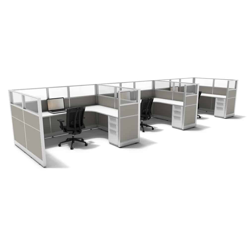 Sunline Select 8’x6′ – 53″ High Office Cubicle– Centerline Dynamics