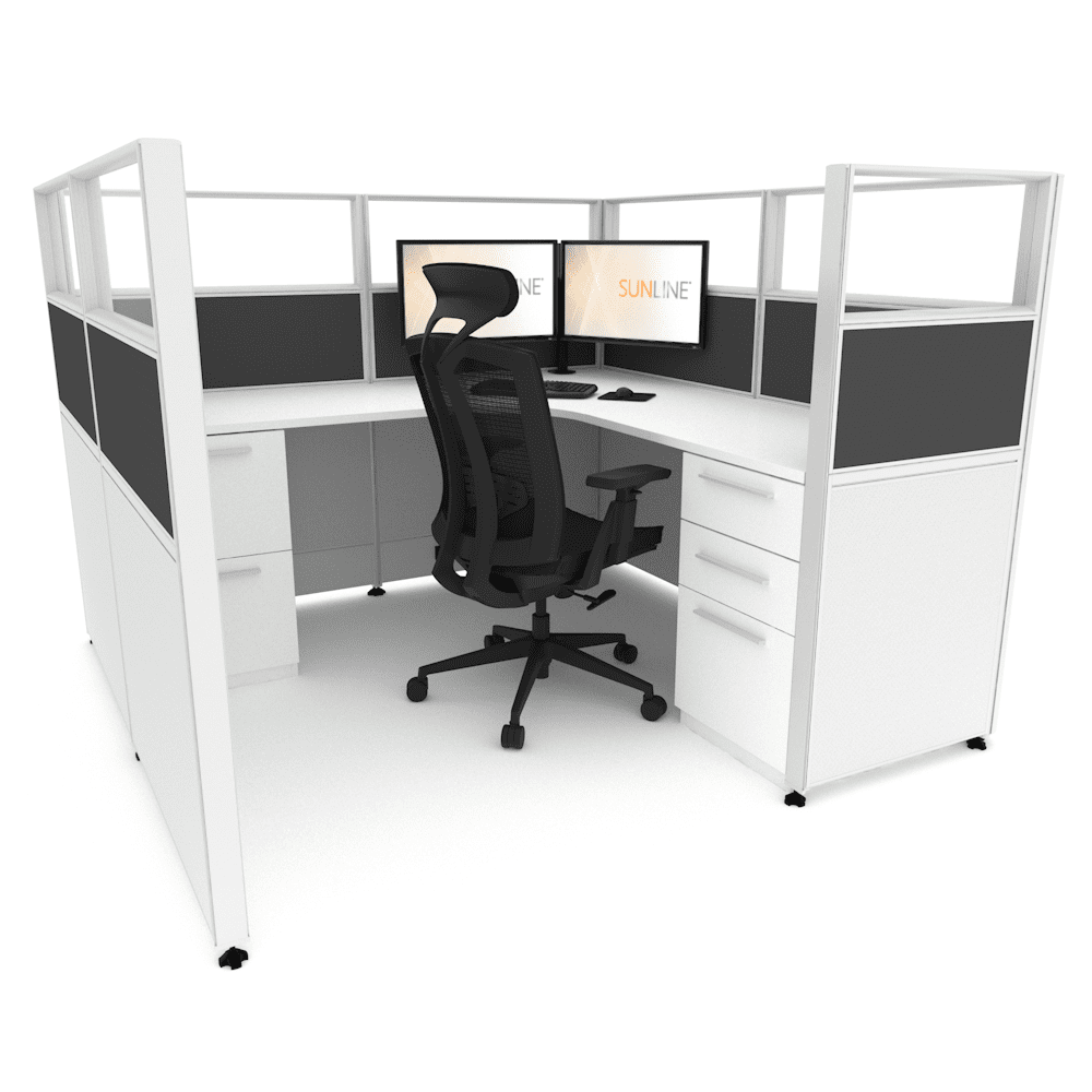 Sunline Signature 6'x6' - 53" High Office Cubicle– Centerline Dynamics