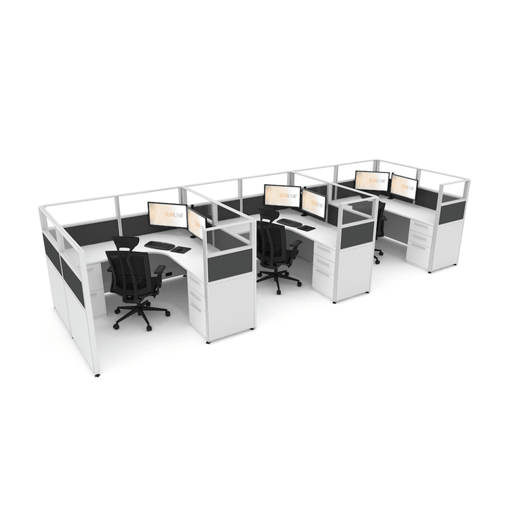 Sunline Signature 6'x6' - 53" High Office Cubicle– Centerline Dynamics