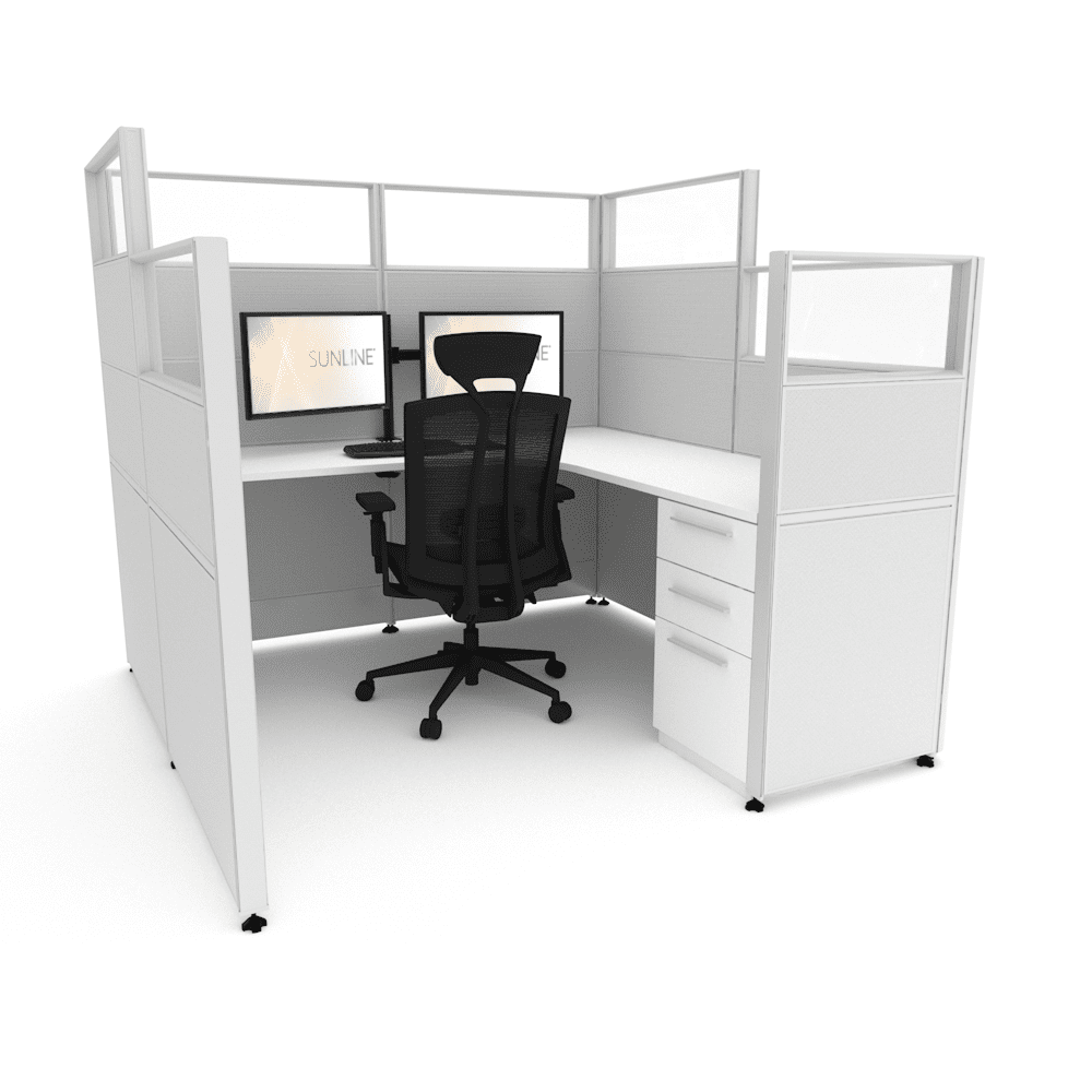 Sunline Signature 6’x6′ – 65″ High Down to 53″ Office Cubicle ...