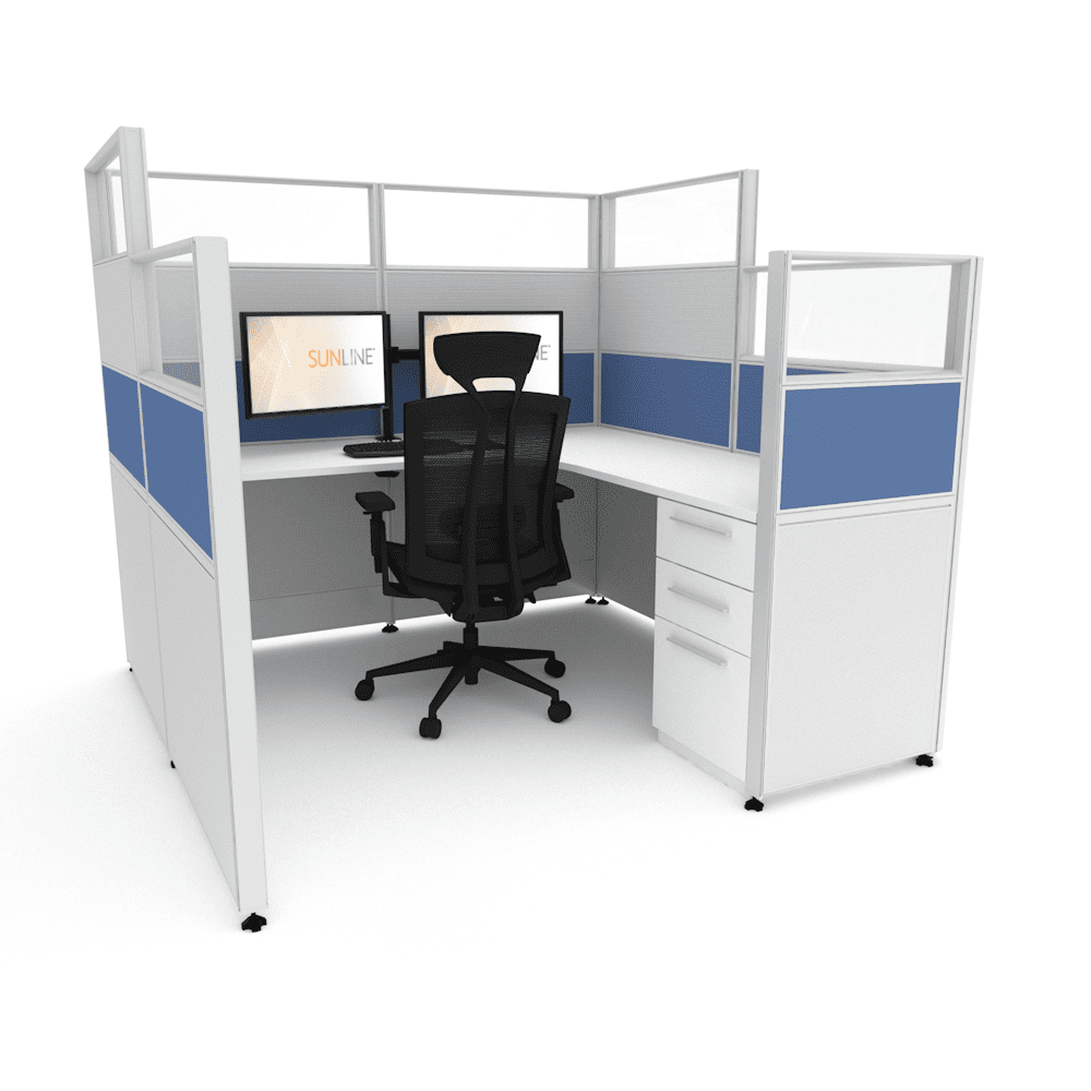 Sunline Signature 6’x6′ – 65″ High Down to 53″ Office Cubicle ...