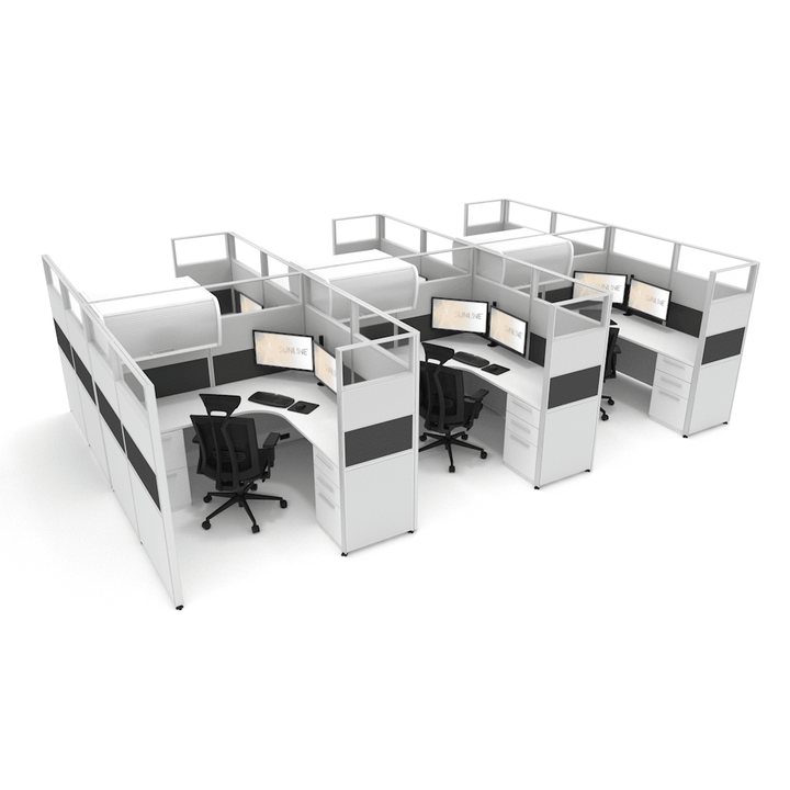 Sunline Signature 6’x6′ – 65″ High Office Cubicle– Centerline Dynamics