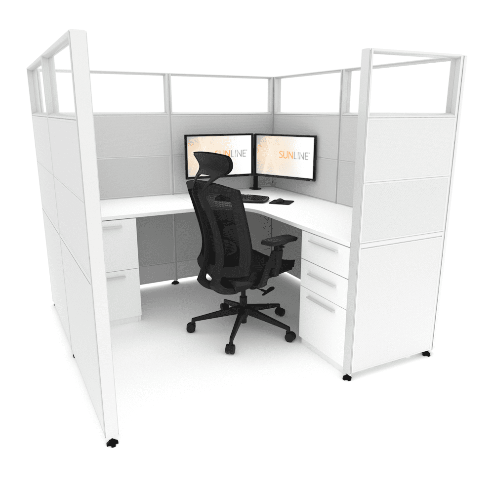 Sunline Signature 6’x6′ – 65″ High Office Cubicle– Centerline Dynamics