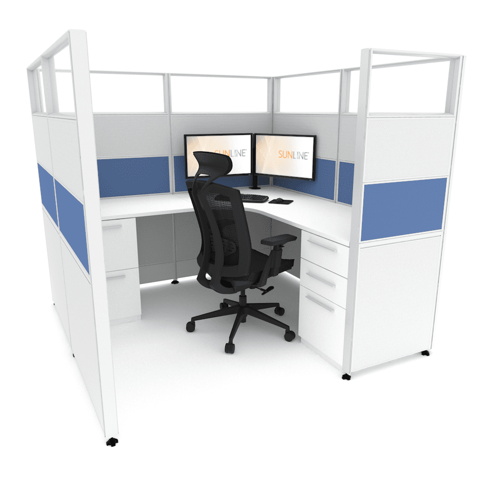 Sunline Signature 6’x6′ – 65″ High Office Cubicle– Centerline Dynamics