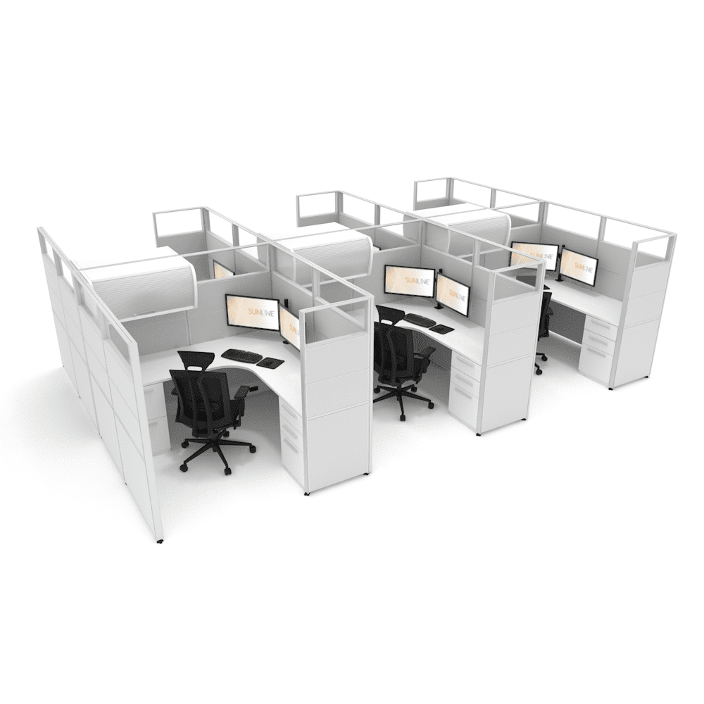 Sunline Signature 6’x6′ – 65″ High Office Cubicle– Centerline Dynamics
