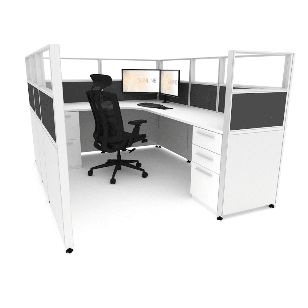 Sunline Signature 6’x8′ – 53″ High Office Cubicle– Centerline Dynamics