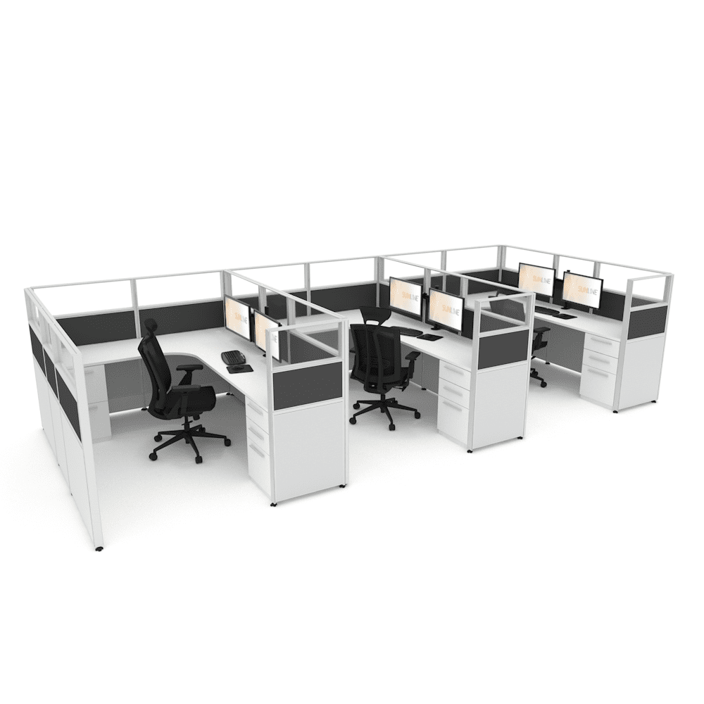 Sunline Signature 6’x8′ – 53″ High Office Cubicle– Centerline Dynamics