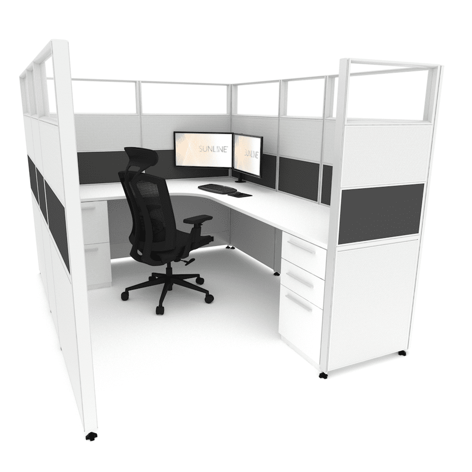 Sunline Signature 6’x8′ – 65″ High Office Cubicle– Centerline Dynamics