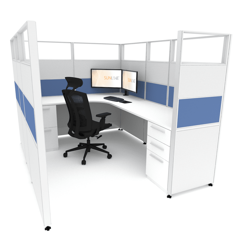 Sunline Signature 6’x8′ – 65″ High Office Cubicle– Centerline Dynamics