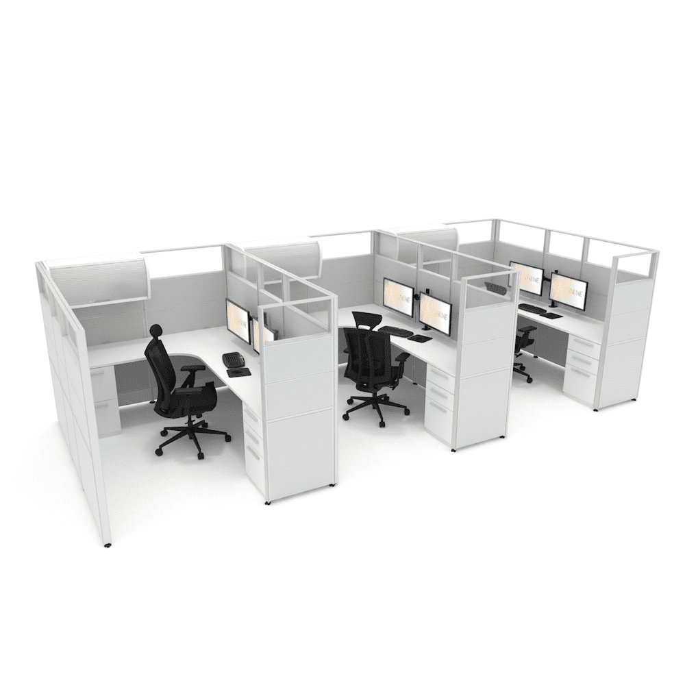 Sunline Signature 6’x8′ – 65″ High Office Cubicle– Centerline Dynamics