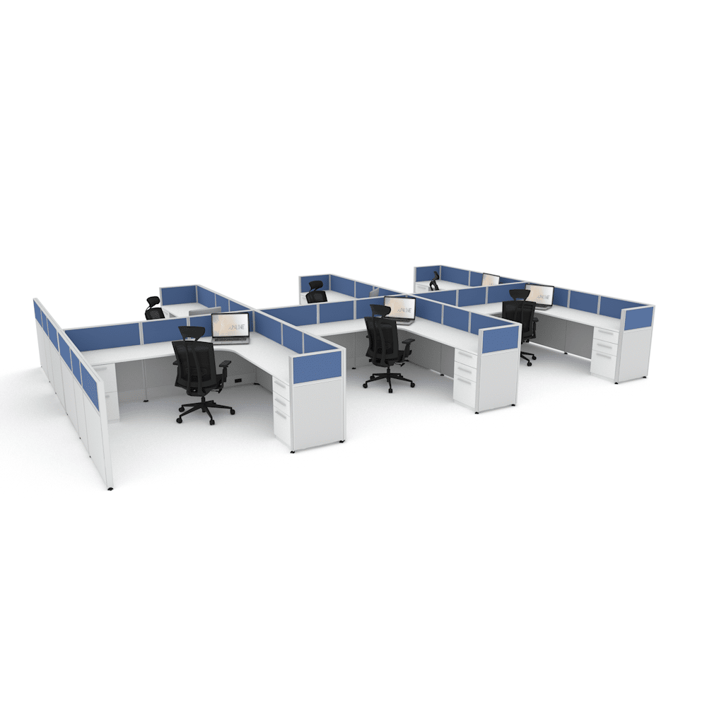Sunline Signature 8’x’8′ – 41″ High Office Cubicle– Centerline Dynamics