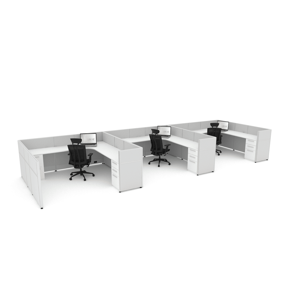 Sunline Signature 8’x’8′ – 41″ High Office Cubicle– Centerline Dynamics
