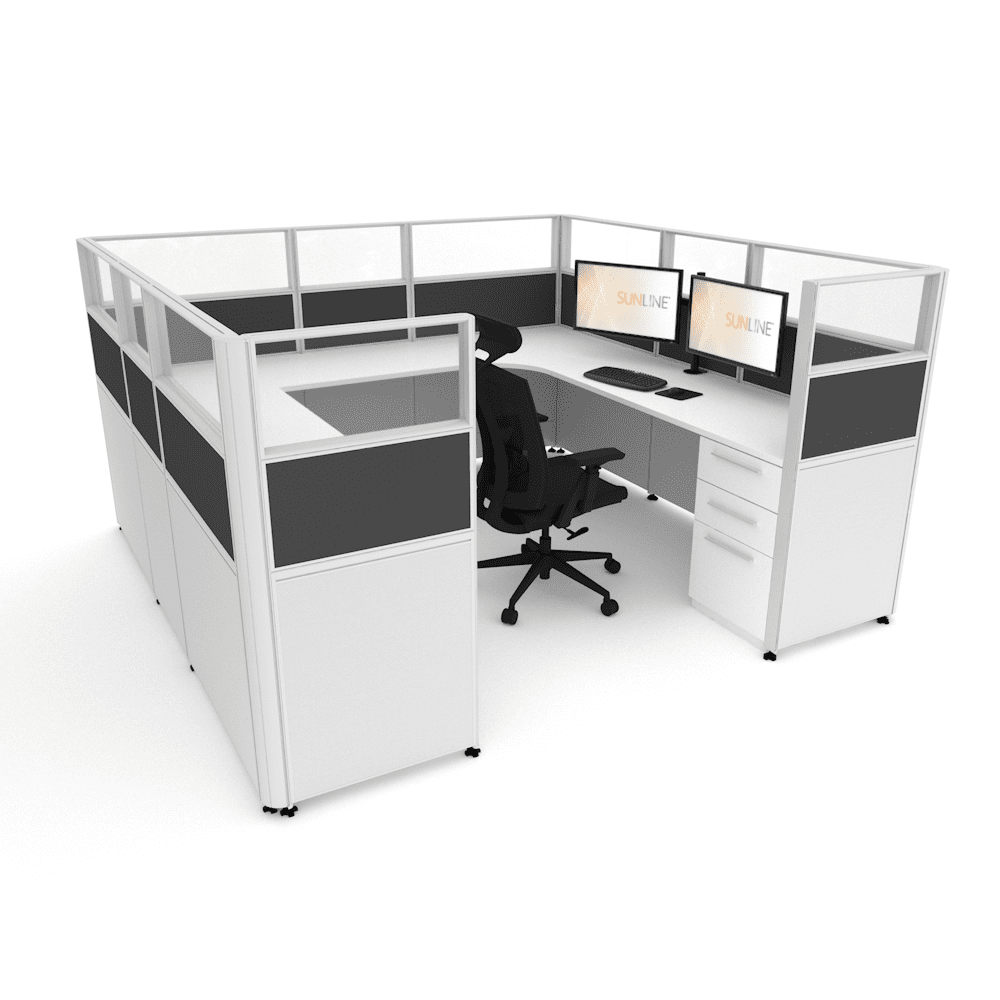 Sunline Signature 8’x8′ – 53″ High Office Cubicle– Centerline Dynamics