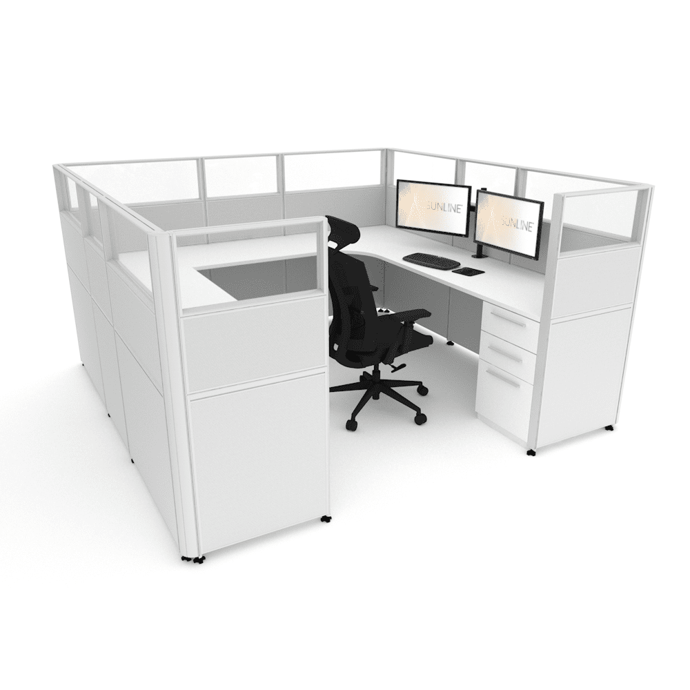 Sunline Signature 8’x8′ – 53″ High Office Cubicle– Centerline Dynamics