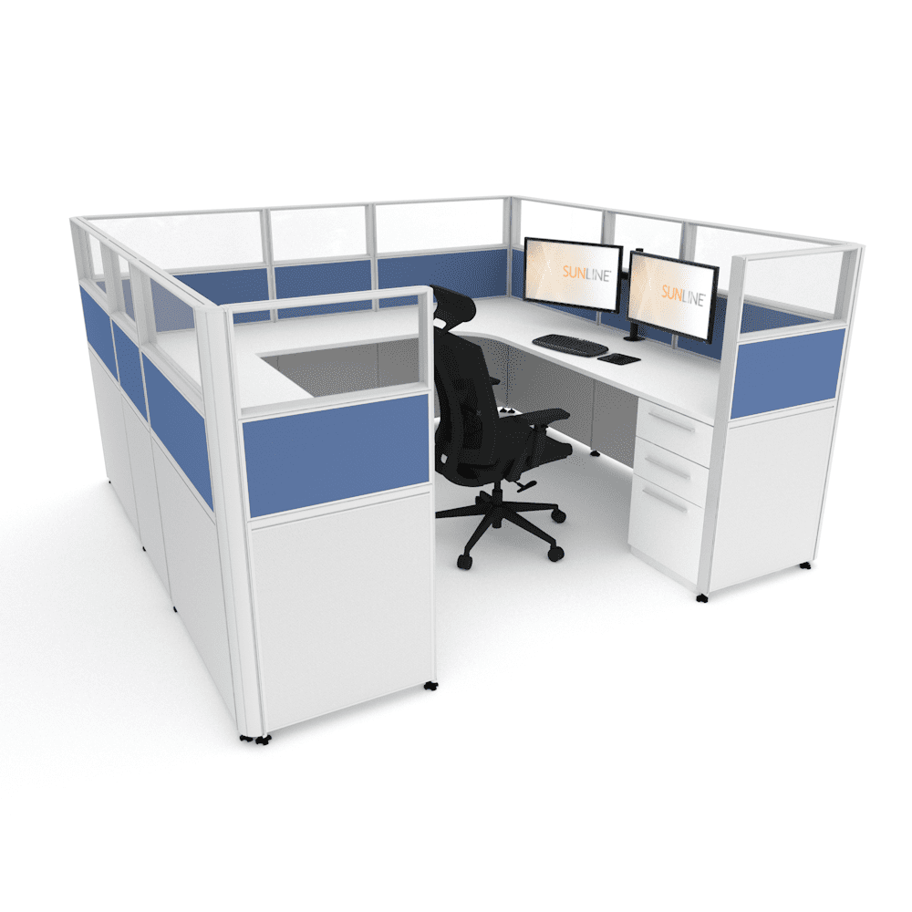 Sunline Signature 8’x8′ – 53″ High Office Cubicle– Centerline Dynamics