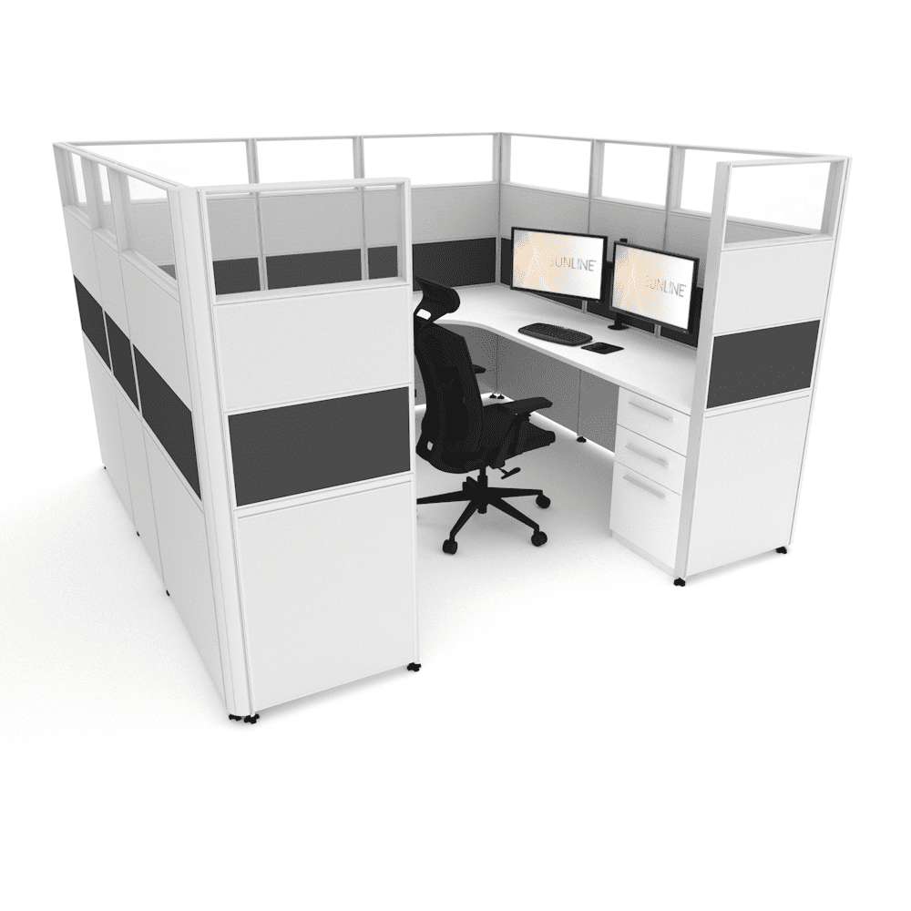 Sunline Signature 8’x8′ – 65″ High Office Cubicle– Centerline Dynamics