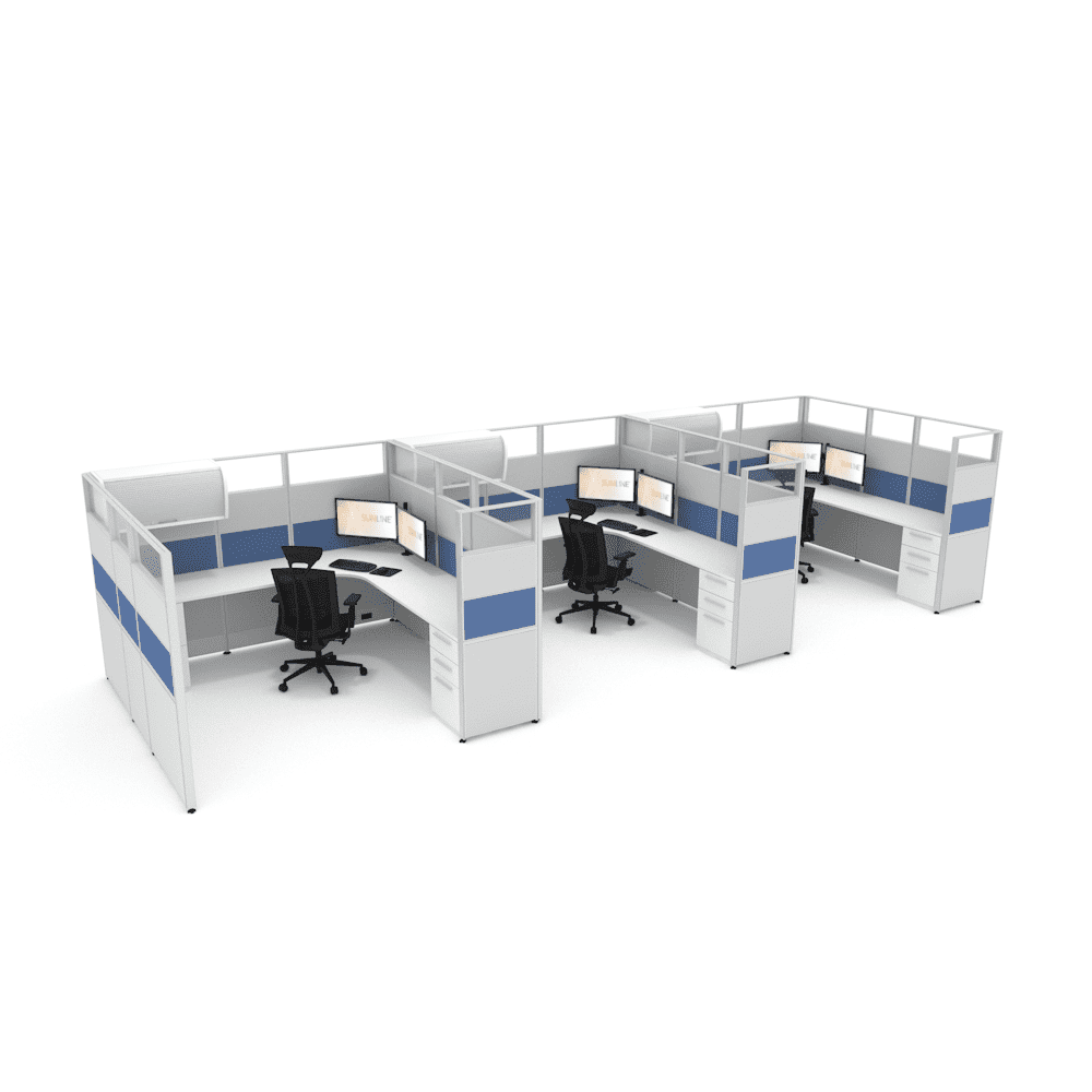Sunline Signature 8’x8′ – 65″ High Office Cubicle– Centerline Dynamics