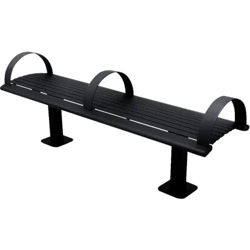 Richmond Horizontal Slat Bench w/o Back & Arm Rests, In Ground Mount ...