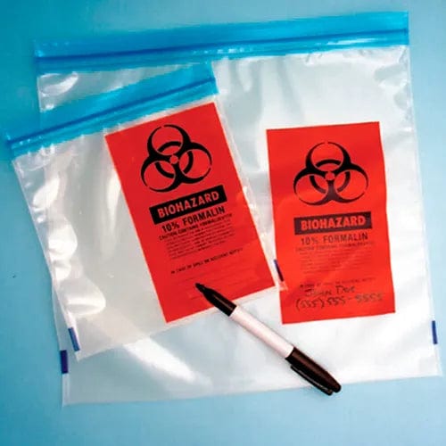Bag, Red Specimen Transport, 3" x 6", Zipper, Document Pouch, Tearzone ...