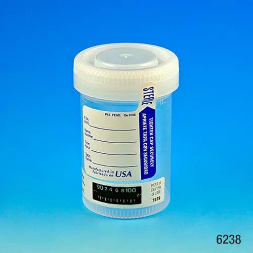 Drug Test Container, 90mL, Sterile, Tab-Seal ID Label & Celsius Thermo ...