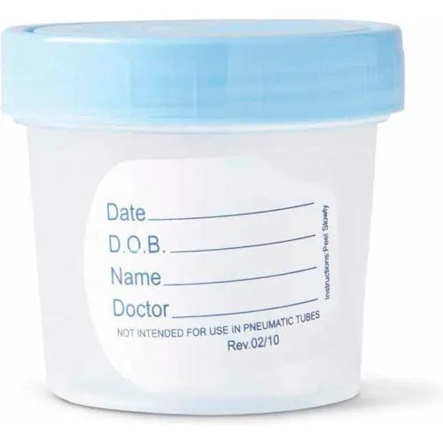 General Use Specimen Containers with Sterile Fluid Pathway, 4 oz., 100 ...