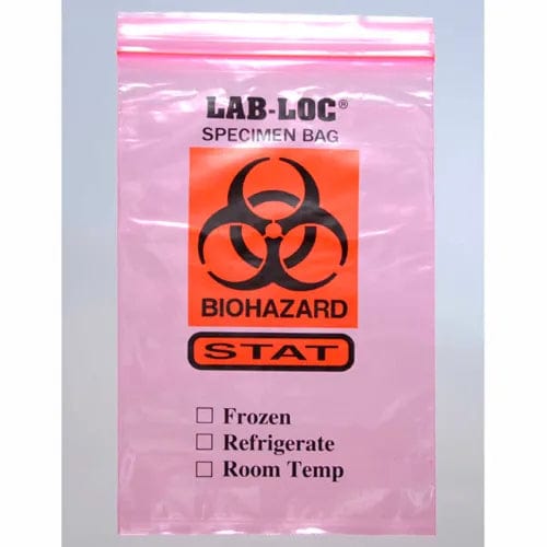 Specimen Transfer Bag with STAT Print, 2 mil, 6" x 9", Pkg Qty 1000 ...