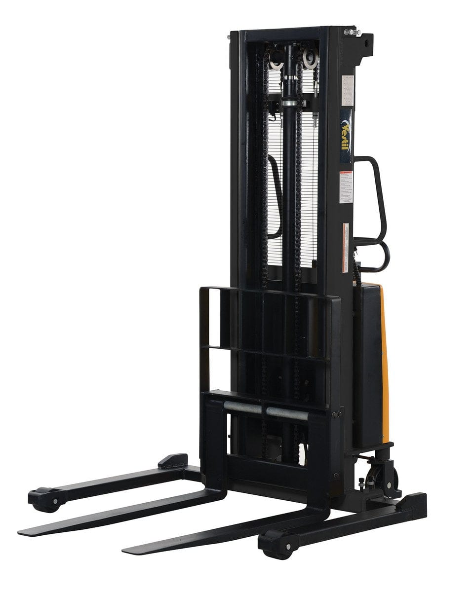 Vestil Steel Adjustable Stacker with Powered Lift 118 In. Raised Heigh ...