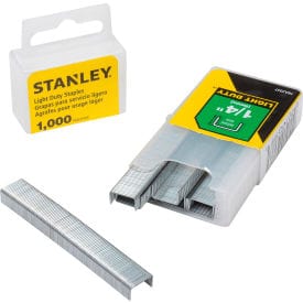 Stanley TRA204T Light Duty Wide Crown Staples 1/4", 1,000 Pack ...