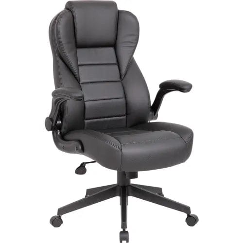 Executive High Back Leatherplus Flip Arm Chair– Centerline Dynamics
