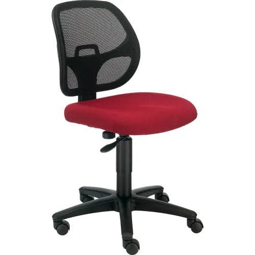 Mesh Office Chair With Mid Back, Fabric, Red– Centerline Dynamics