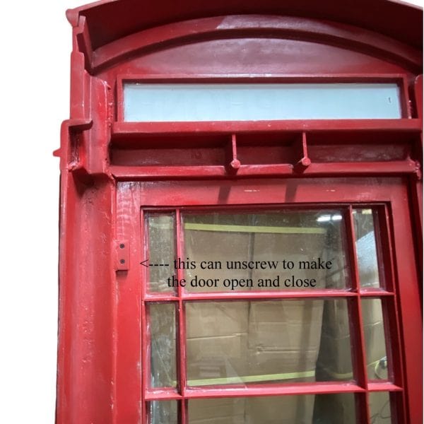 British Red Telephone Booth Box Door Front Cast No Rust Aluminum Engli ...
