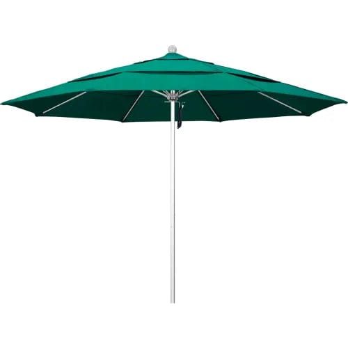 California Umbrella Venture 9' Patio Umbrella, Silver Pole, Sunbrella ...